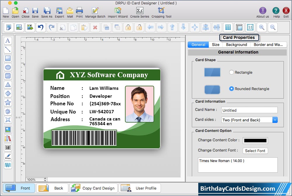 Mac ID Card Design Software Screenshots How To Generate ID Cards On MAC
